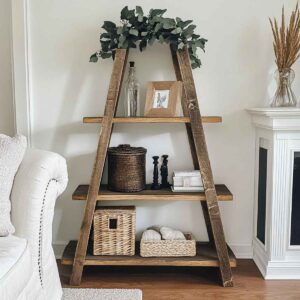 10 Creative DIY Wooden Ladder Shelf Ideas for Stylish Home Decor