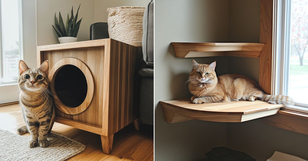 12 DIY Wooden Cat Tree Ideas You Can Build at Home