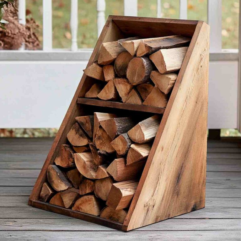 12 Space-Saving DIY Wooden Firewood Storage Ideas