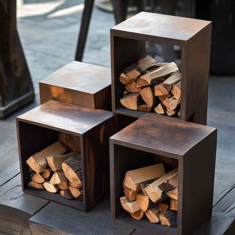 12 Space-Saving DIY Wooden Firewood Storage Ideas