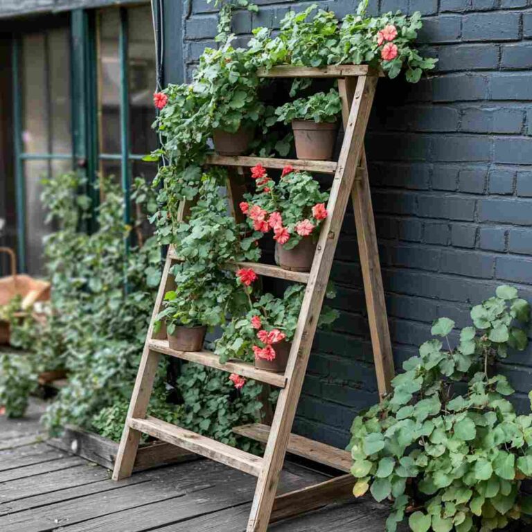 11 Creative Upcycled Wooden Ladder Ideas for Home Decor