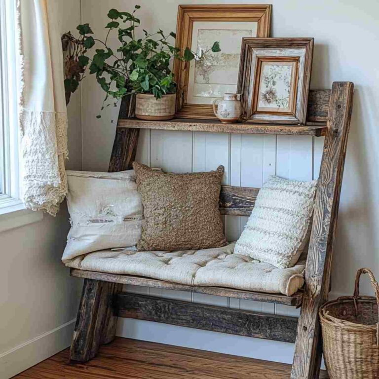 11 Creative Upcycled Wooden Ladder Ideas for Home Decor