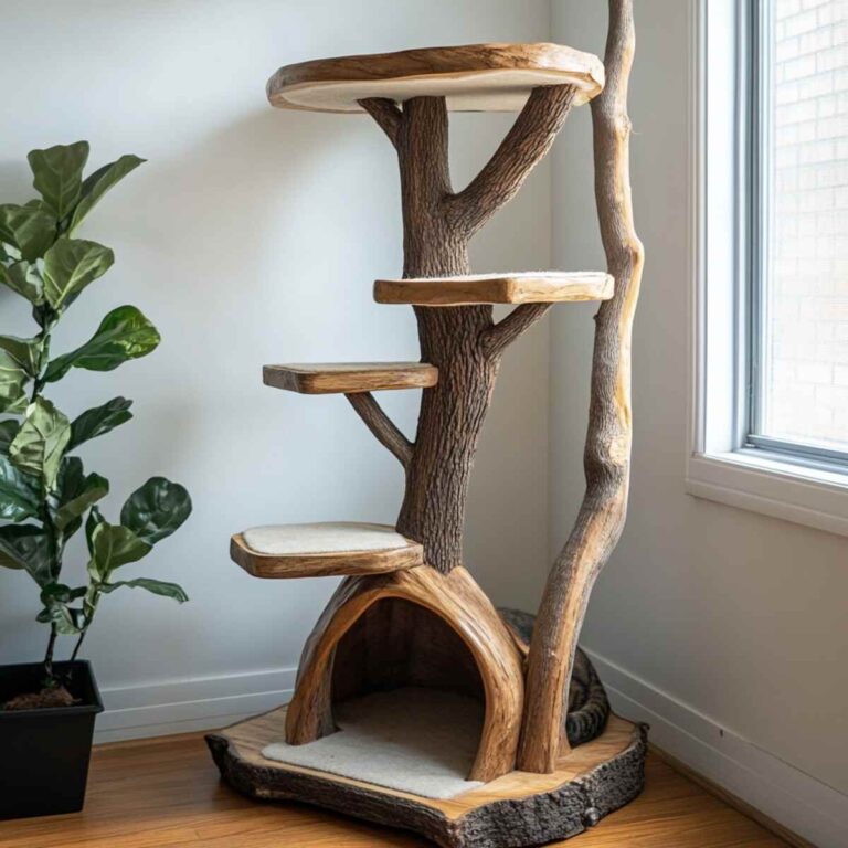 12 DIY Wooden Cat Tree Ideas You Can Build at Home