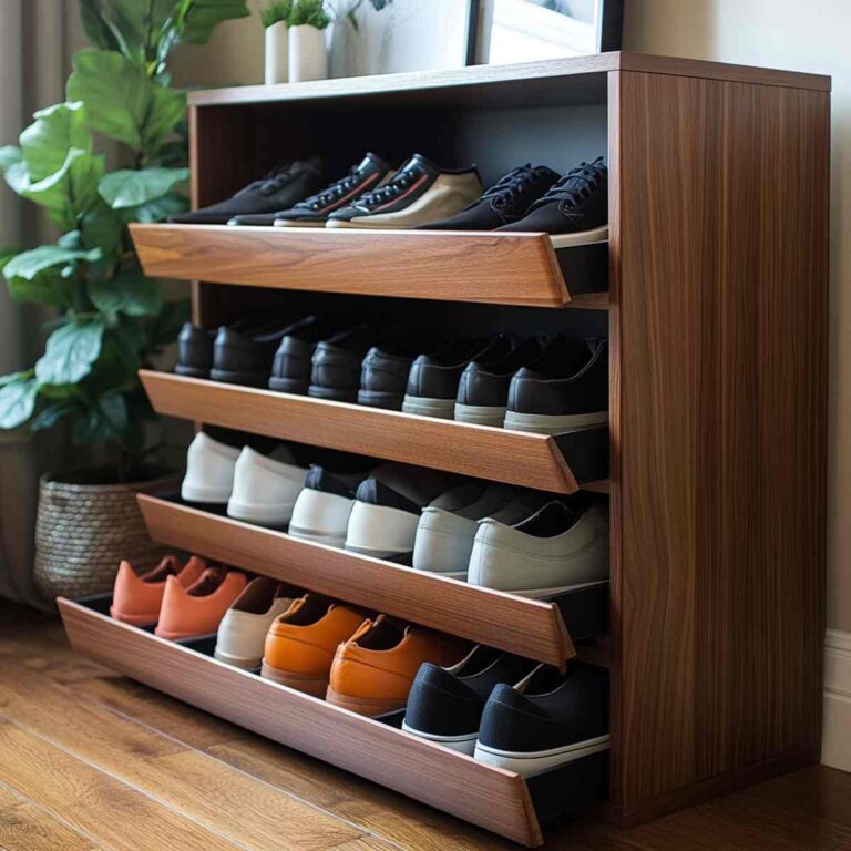 12 DIY Wooden Shoe Rack Ideas to Declutter Your Home