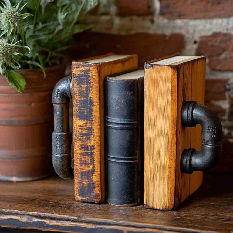 10 Simple DIY Wooden Bookend Ideas You’ll Love