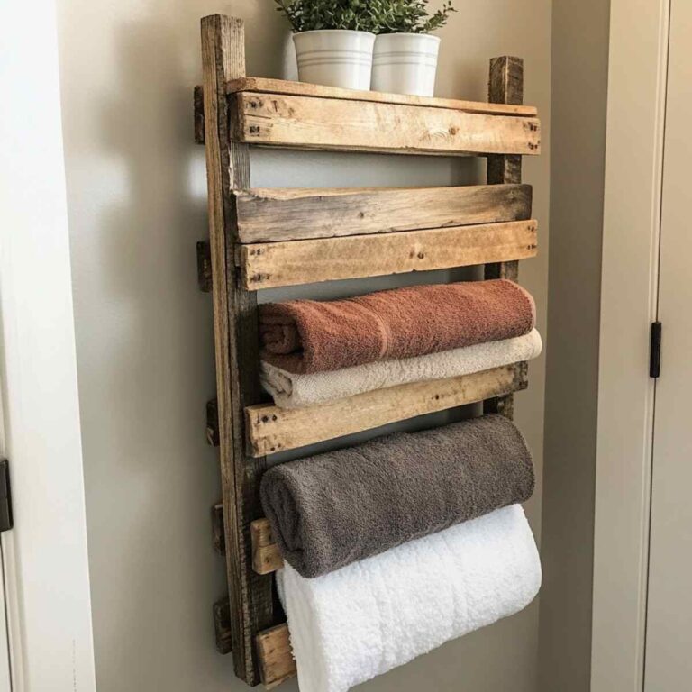 12 DIY Wooden Towel Rack Ideas for Every Bathroom Style