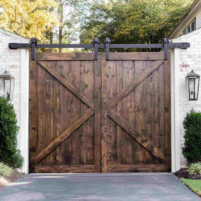 12 Charming Wooden Driveway Gate Ideas for a Welcoming Entrance